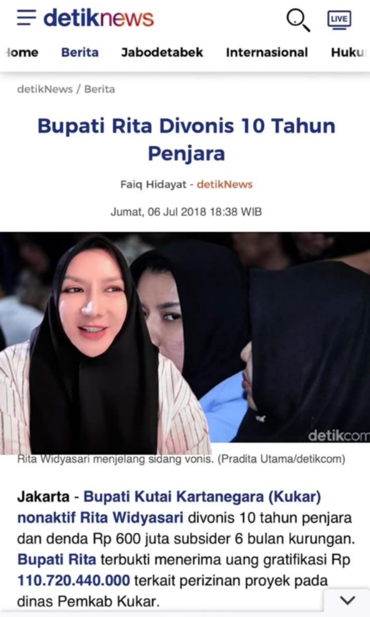 Speak Up Rita Widyasari Setelah Bebas (1): "Saya Tidak Pernah Terima ...
